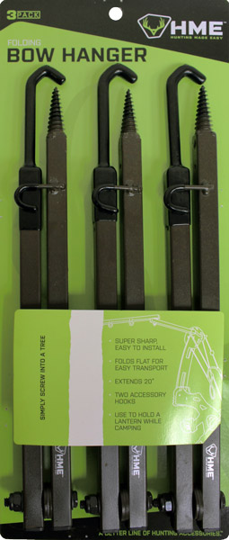 HME BOW HANGER 20in. FOLDING - W/ACCESSORY HOOKS 3PK - Other Hunting ...
