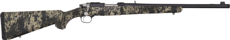 RUGER 77/357 357 MAGNUM - BLUE CAMO W/RINGS THREADED - Bolt Action ...