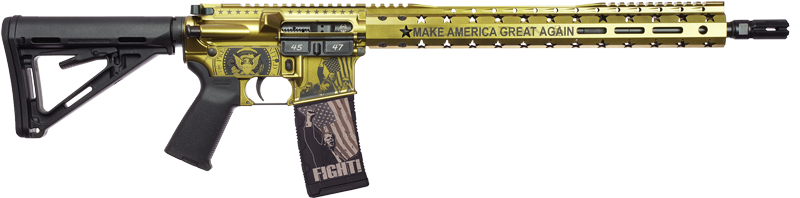 BRO 24111202G Spec15 5.56 NATO 16" Trump Custom Gold FX Rifle - Single ...