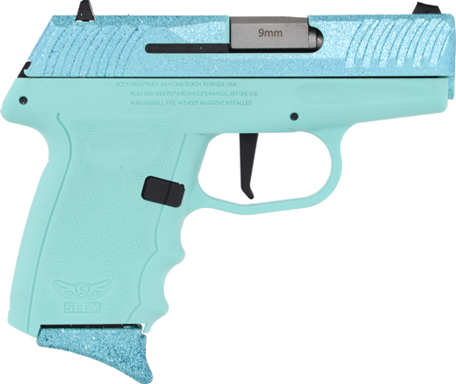 SCCY DVG1-GLITTER PISTOL 9MM - 10RD CRYSTAL BLUE SLIDE - Semi Auto ...
