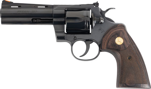 COLT PYTHON 357MAG 4.25in. 6RD - BLUED WALNUT GOLD MEDALLION - Revolvers at GunBroker.com ...