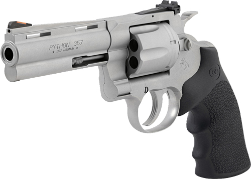 COLT PYTHON 357MAG 4.25" SS - BEAD BLASTED ADJ SIGHT HOGUE - Revolvers ...