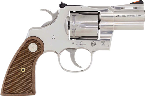 COLT PYTHON 357MAG 2.5in. SS - ADJ SIGHT WALNUT MEDALLION GRP ...