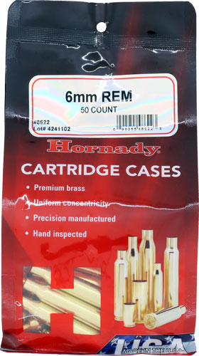 HORNADY UNPRIMED CASES 6MM - REMINGTON 50 PACK 5PK/CS - Reloading Brass ...
