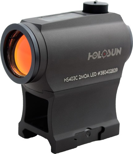 HOLOSUN 403 ENCLOSED RED 2MOA - DOT SOLAR 20MM ALUMINUM RIFLE - Red ...