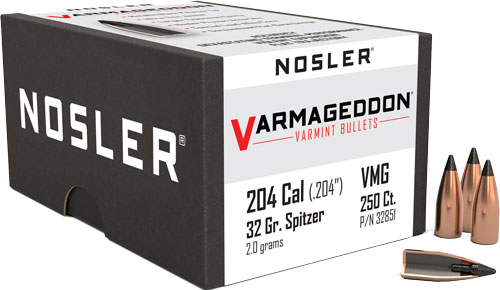 Nosler Varmageddon .20 Caliber 32gr FB Tipped Rifle Bullet, 250ct ...