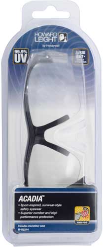 HOWARD LEIGHT ACADIA GLASSES - BLACK FRAME/CLEAR LENS - Shooting ...