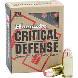 HORNADY CRITICAL DUTY 45 ACP+P 185GR FLEXLOCK 20RD 10BX/CS