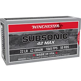 WINCHESTER SUBSONIC 22LR 42GR HP 50RD 40BX/CS