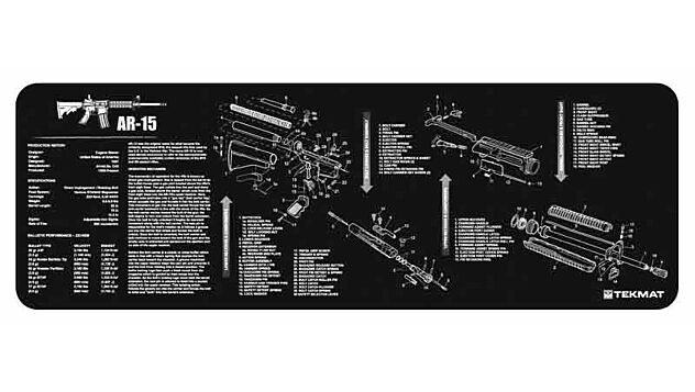 TEKMAT ARMORERS BENCH MAT 12"X36" AR-15 BLACK