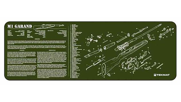 TEKMAT ARMORERS BENCH MAT 12"X36" M1 GARAND OLIVE DRAB