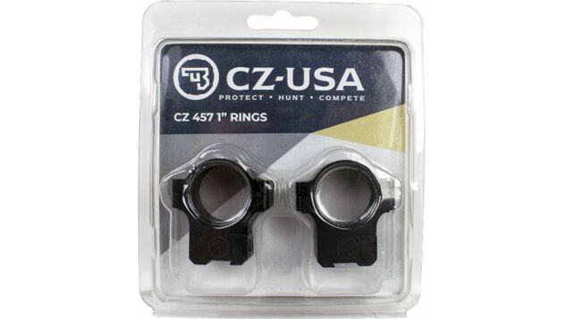 CZ 457 1" ALUMINUM SCOPE RINGS 11MM DOVETAIL MATTE BLACK