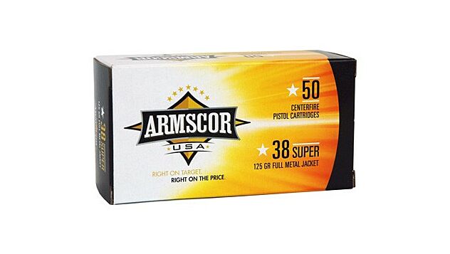 ARMSCOR 38 SUPER 125GR FMJ 50RD 20BX/CS MADE IN USA