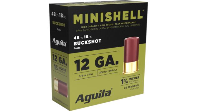 AGUILA MINI-SHELL 12GA 1.75" 7-#4 & 4-#1 BUCK 25RD 10BX/CS