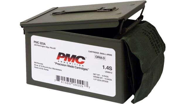PMC 223 REM 55GR FMJ-BT 840RD M2A1 CAN W/BANDOLEER