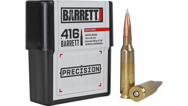 BARRETT 416 BARRETT AMMO 500GR HORNADY A-TIP 10RD 8BX/CS