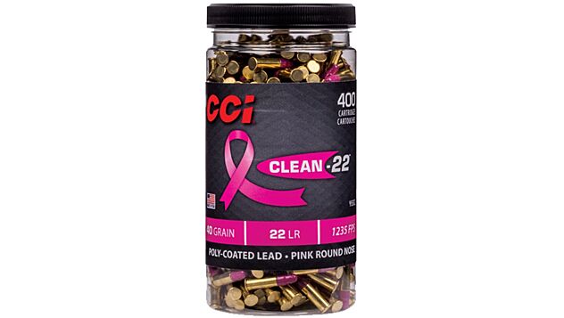CCI CLEAN 22LR 40GR PINK POLY COATED RN 400RD 8BX/CS