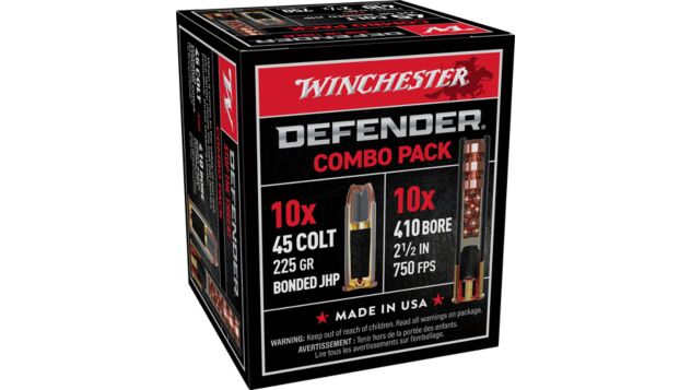 WINCHESTER PDX DEFENDER 410/45 COMBO PACK 20RD 10BX/CS