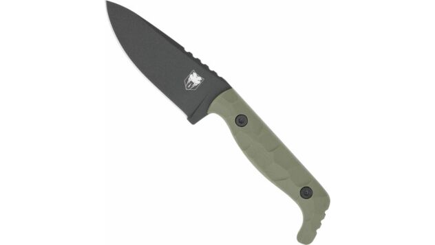 COBRATEC KINGPIN 4" FIXED BLD OD GREEN D2 STEEL W/KDX SHEATH