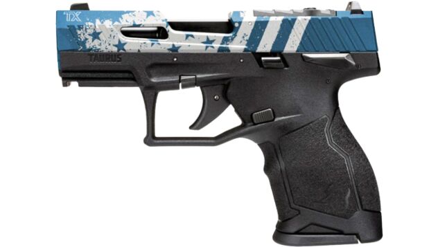 TAURUS TX-22 COMPACT 22LR 3.6" ADJ. 13-SHOT BK/BLUE US FLAG