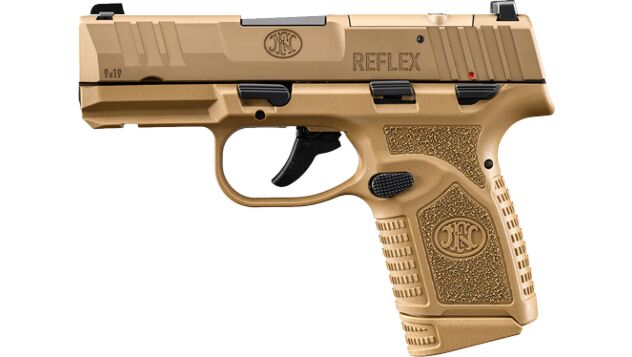 FN REFLEX MRD 9MM LUGER 1-11RD 1-15RD FDE SAFETY