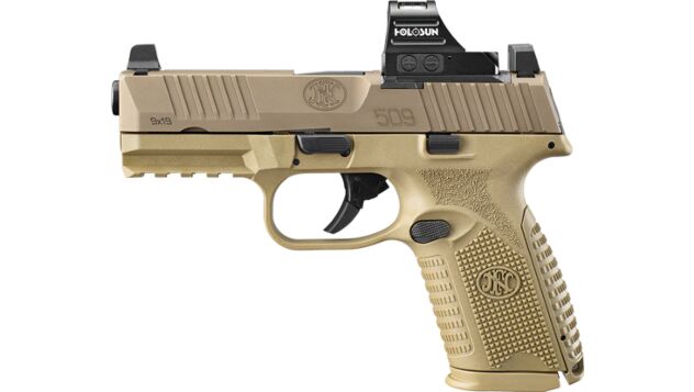 FN 509 M MRD 9MM NMS NS W/ HOLOSUN 407C 1-15 1-24 MAG FDE