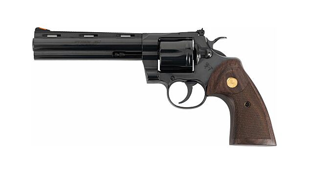 COLT PYTHON 357MAG 6" BLUED WALNUT W/GOLD MEDALLION