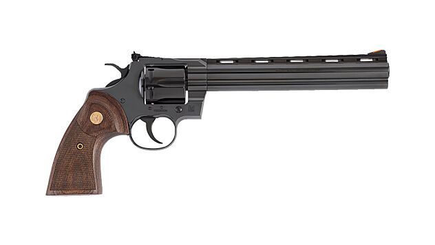 COLT PYTHON 357MAG 8" BLUED WALNUT W/GOLD MEDALLION