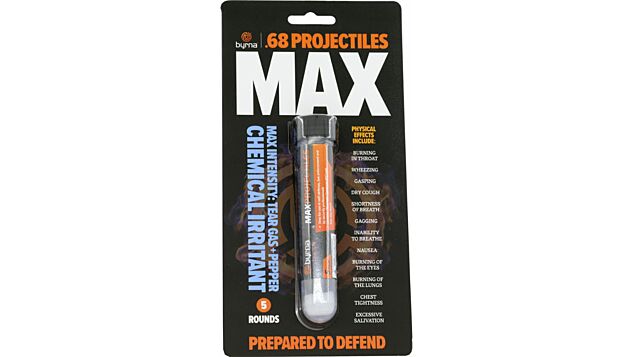BYRNA MAX PROJECTILES 5 COUNT TUBE .68 CAL