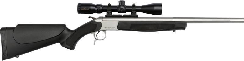 CVA SCOUT TD 44 MAG 22in. - 3-9X40 SS/BLACK SYNTHETIC - Single Shot ...