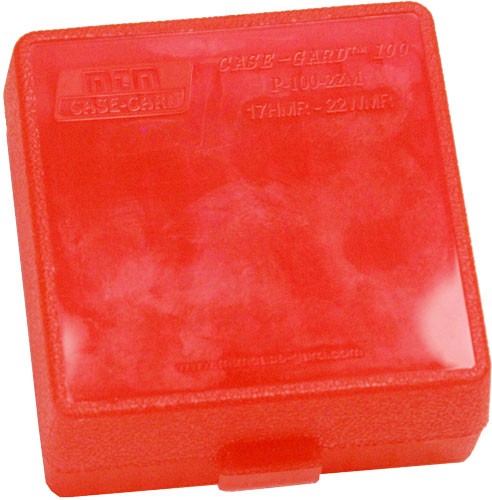 MTM 100 ROUND .17HMR/.22MAG - AMMO BOX SEE THROUGH CLEAR RED - Ammo ...